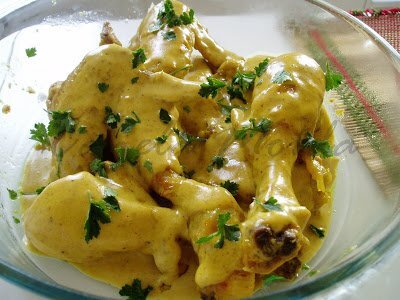 Receita de caril de frango fácil e saboroso