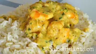 Receita de caril de peixe com camarão fácil e rápida