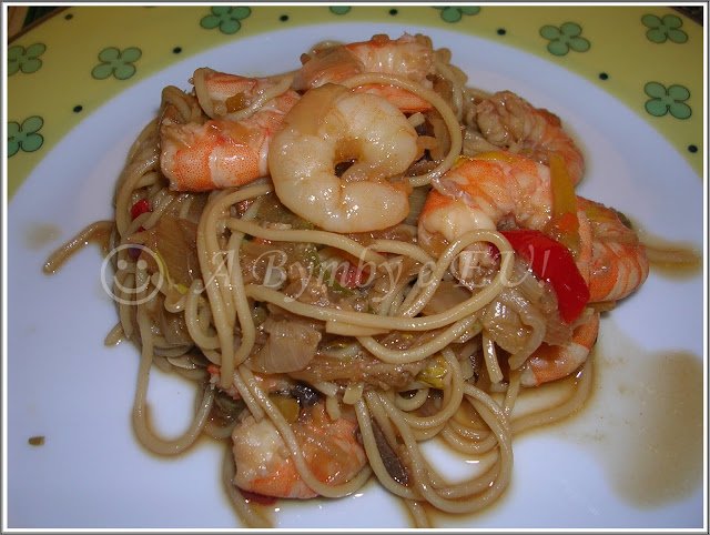 Receita de chao min de gambas