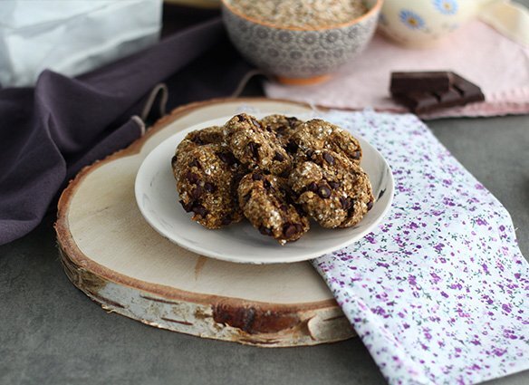 Receita de cookies 3 ingredientes: banana e chocolate