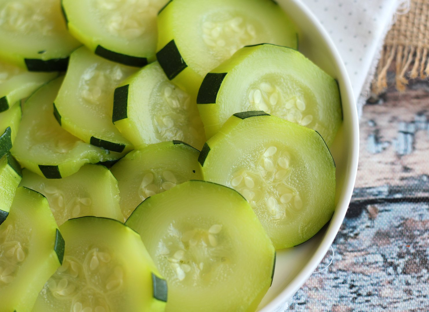 Receita de curgete (abobrinha) cozida na água