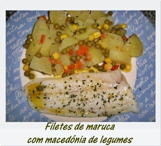 Filetes de maruca com macedónia de legumes - Receita Petitchef