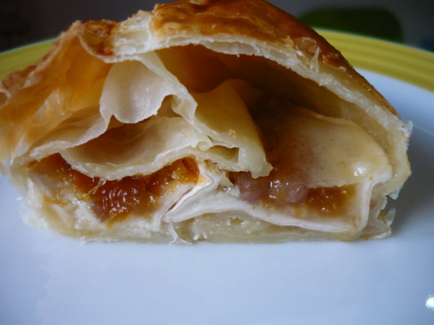 Receita de folhados de queijo cabra com doce de abóbora