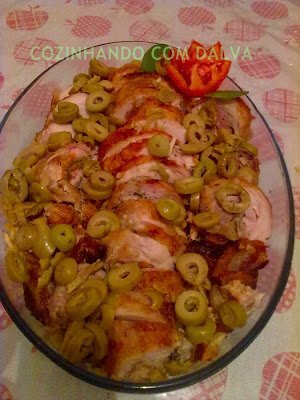 Receita de frango desossado e recheado