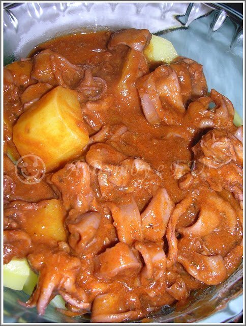 Receita de lulas guisadas com batatas