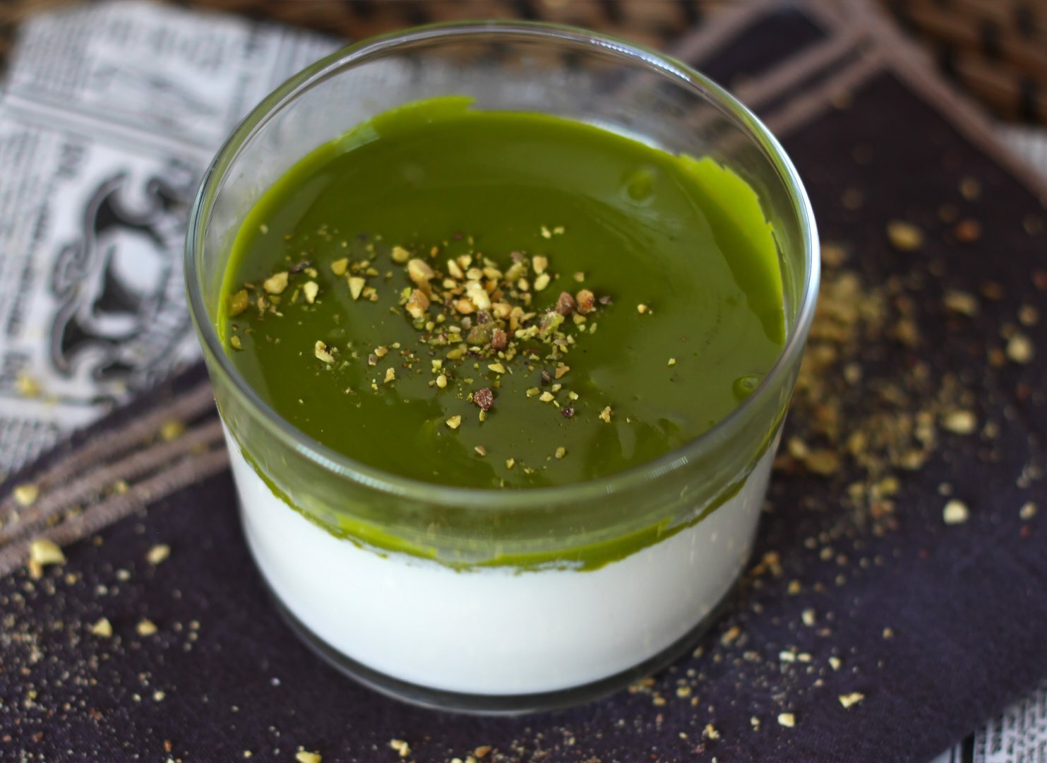 Receita de panna cotta de pistache