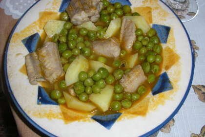 Receita de pata-roxa com ervilhas simples e saborosa