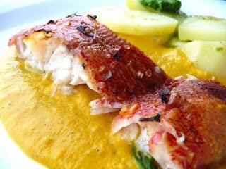 Rascasso em puré de legumes - receita deliciosa