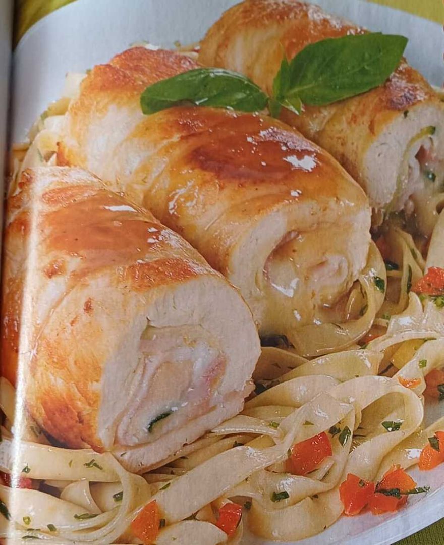 Receita de rolinhos de frango com queijo