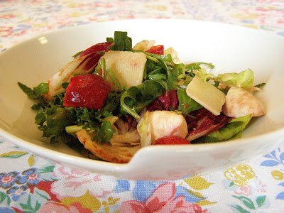 Salada com morangos e radicchio - Receita Petitchef