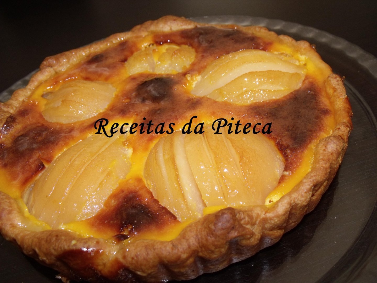 Receita de tarte cremosa de pêra fácil e deliciosa