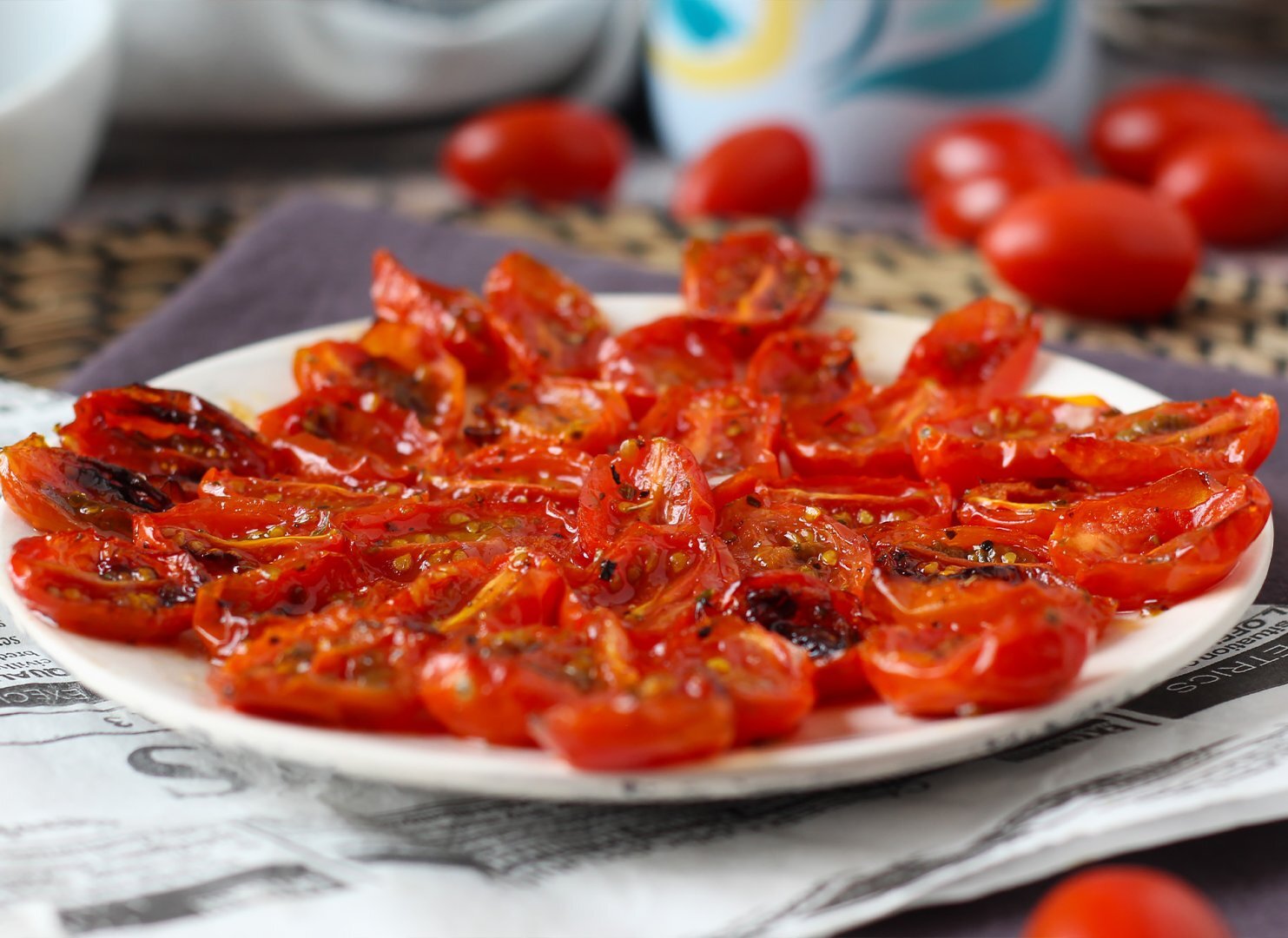 Receita de tomates confitados na air fryer