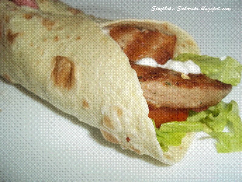 Receita de wrap de carne de porco fácil e saboroso