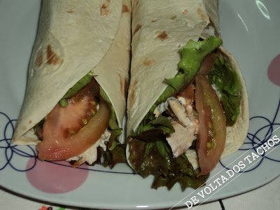 Receita de wraps de frango